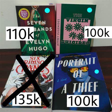 Jual Preloved Six Crimson Cranes Portrait Of A Thief The Virgin Suicide Evelyn Hugo Buku
