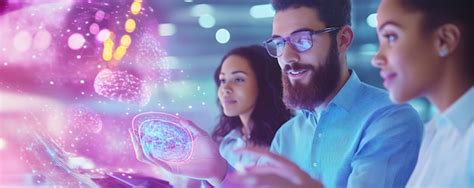 Tech Team Brainstorming Innovation Collaboration Premium Ai Generated Image