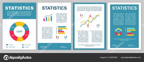 Statistics Brochure Template Layout Data Analysis Flyer Booklet Leaflet