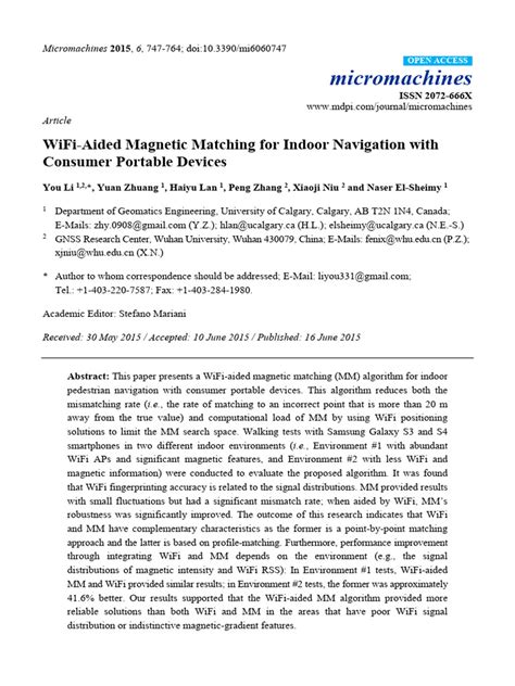 Wifi Aided Magnetic Matching For Indoor Navigation With Consumer