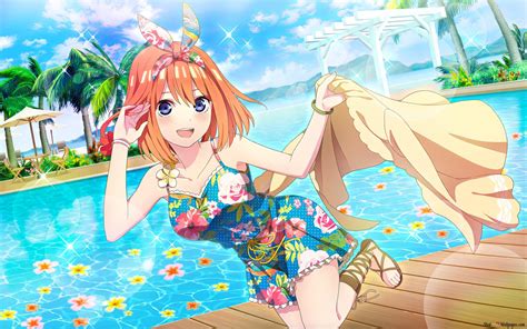 Beautiful Anime Girl By The Pool The Quintessential Quintuplets 2k