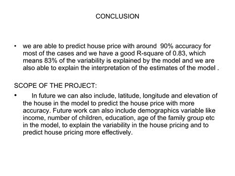 prediction of house price using multiple regression ppt