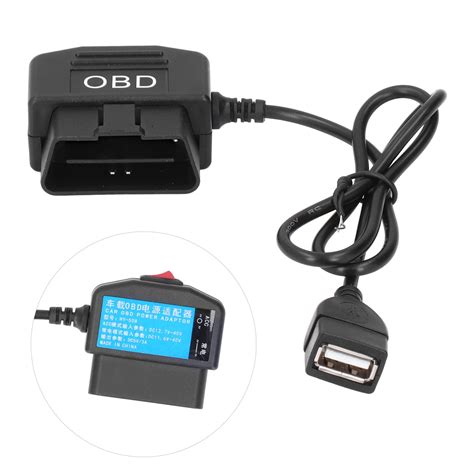 48cm189in Obd Power Adapter Cable With Switch Button Acc Mode Low