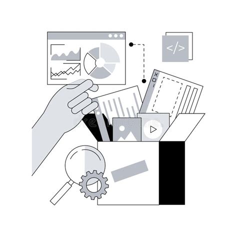 Packaged Software Abstract Concept Vector Illustration Stock Vector