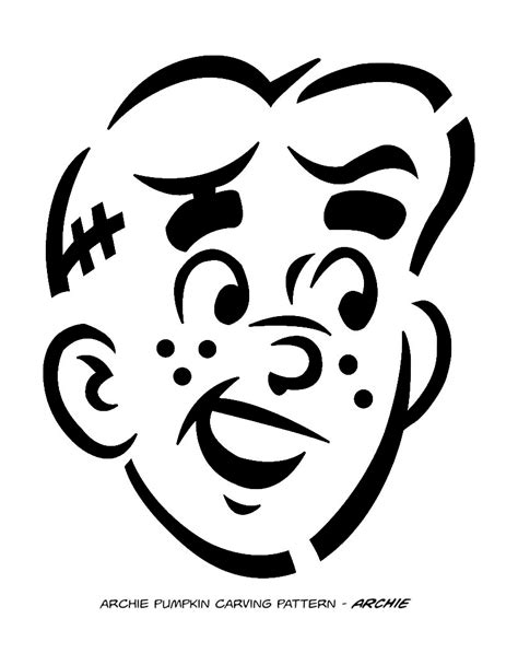 Archie Comics Archie Free Pumpkin Stencil Pumpkin Pattern Pumpkin
