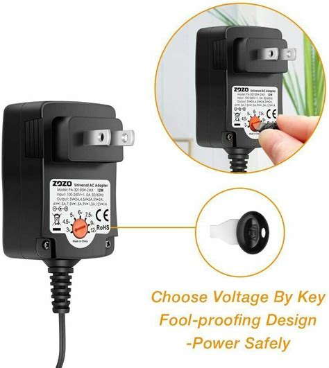 For Intertek Charger Universal Multi Ac Adapter Charger Power Supply 12w 3 12v Ebay
