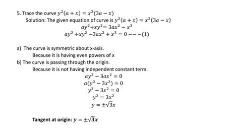Curve Tracing Cartesian Formpptx