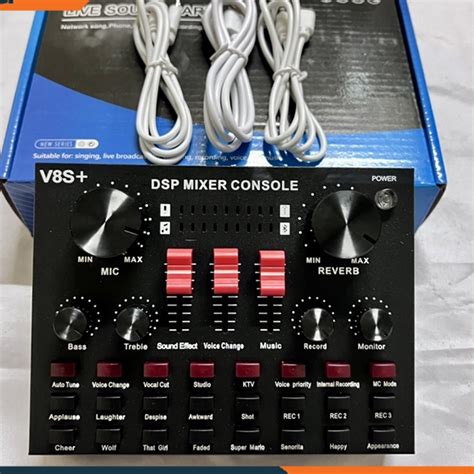 Sỉ lẻ Sound card V8 V8S V8S Có Autotune kết nối không dây bluetooth dành cho míc thu âm