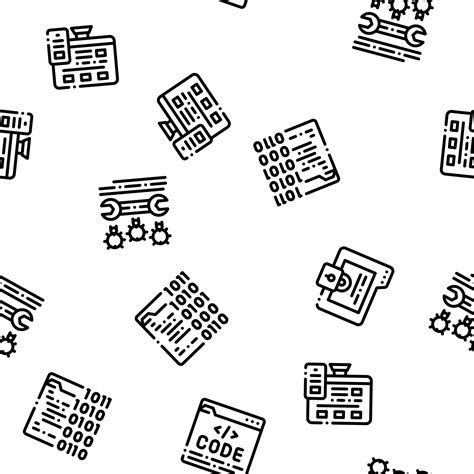 Coding System Vector Seamless Pattern Vector Art At Vecteezy
