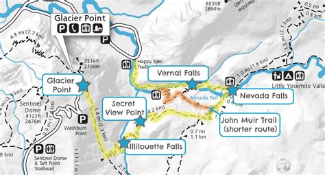 The Panorama Trail Hiking Guide And Map Glacier Point To Nevada