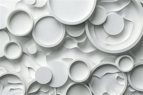 abstract white background with overlapping circles and ovals in