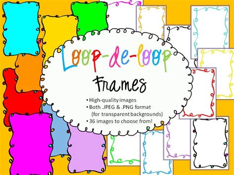 frames loop de loop clipart etsy clip art hand illustration frame