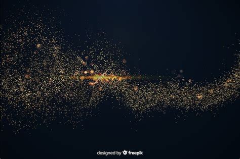 황금 입자와 고급스러운 배경 무료 벡터