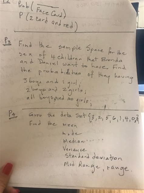 Solved P Tard And Red Find The Sam Ple Space He Sex Chegg Com