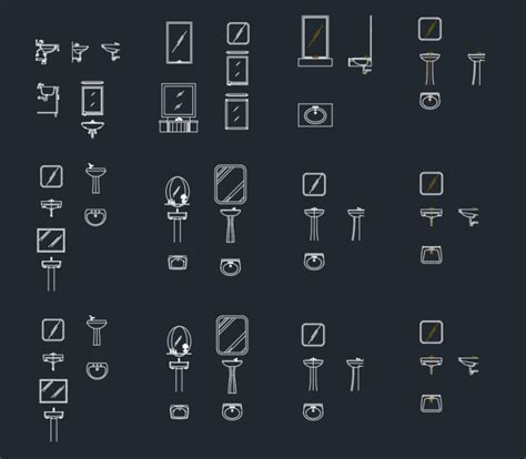Framed Mirror Cad Block