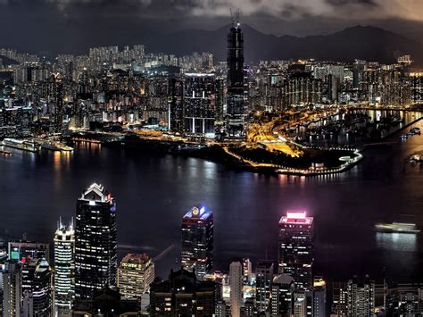 도시 야경 도시 풍경 사진 바탕 화면 배경 화면시사