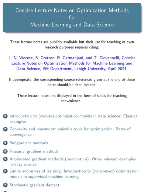 Concise Lecture Notes On Optimization Methods 1722728042