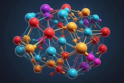 Premium Photo Colourful Atoms Forming Molecular Structure Created Using Generative Ai Technology