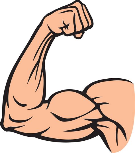Biceps Muscle Flexing Arm Showing Power Bodybuilder Fitness Design