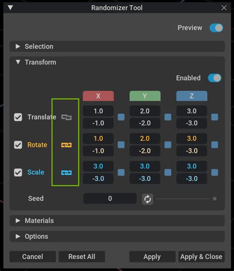 Randomizer Tool — Omniverse Extensions