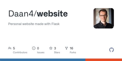 GitHub Daan Website Personal Website Made With Flask