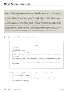 Fillable Online Memo Writing Introduction Fax Email Print PdfFiller