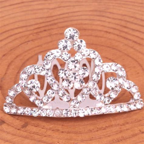 Badu Bg Диадеми за момичета Фиби Сватбени аксесоари за коса за деца Сладки сребърни малки корони