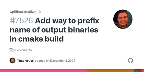 Add Way To Prefix Name Of Output Binaries In Cmake Build · Issue 7526