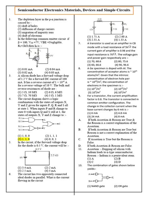 Semiconductor Electronics Materials Devices And Simple Circuits Pdf P N Junction Bipolar