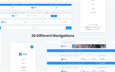Navigations For Web UI Kit UI Element