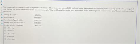 Solved Average Accounts Receivable Average Accounts Payable