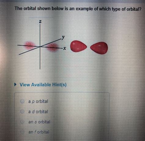 Solved The Orbital Shown Below Is An Example Of Which Type
