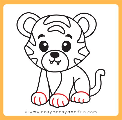 How To Draw A Tiger Step By Step Drawing Tutorial Easy Peasy And Fun
