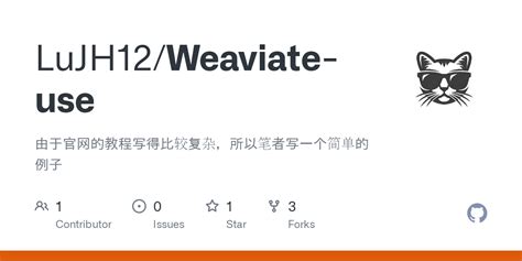 weaviate use weaviate example ipynb at main · lujh12 weaviate use · github