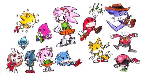 Sketches Chibi Sonic By Reallyfaster On Deviantart
