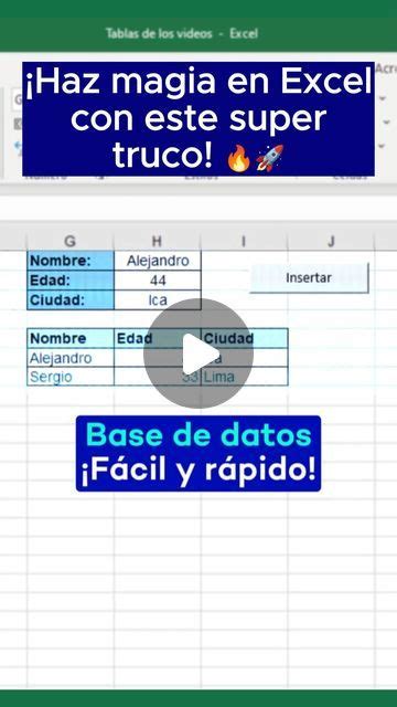 Aprende Excel De Cero A Experto On Instagram Crea Una Base De Datos En Excel En Minutos