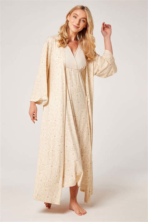 قميص نوم أمومة مع روب