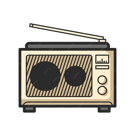 Premium Vector Analog Radio Clipart Illustration