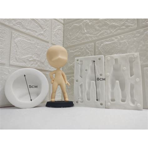 Molde De Silicone Chibi Cabeça M Corpo G Bipartido Shopee Brasil