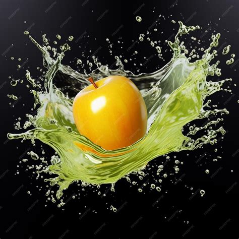 클리핑 경로 Png 소용돌이 액체 스플래시와 흰색 배경에 고립 된 사과 주스 파 스플래시 프리미엄 사진