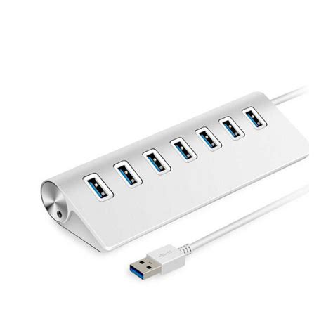 USB 3 0 Hub 5Gbps Aluminum Portable 7 Port For PC Laptop