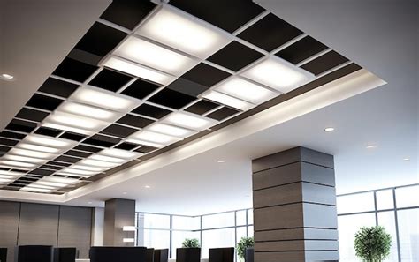 Premium Photo Recessed Panels Form A Symmetrical Grid Pattern Defining The Aesthetic Of The