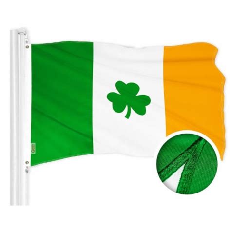G128 Ireland Irish Shamrock Embroiderd Flag 300d 2x3ft 2x3 Ft Frys