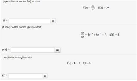 solved 1 point find the function r t such that r t