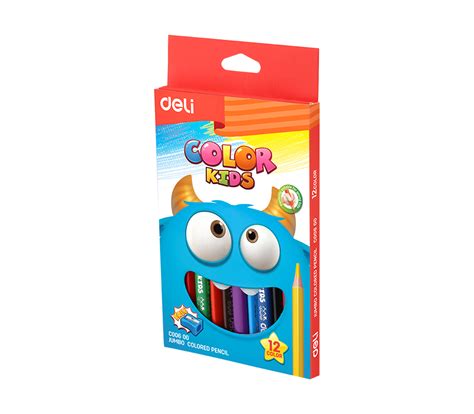 ფერადი ფანქარი Jumbo 12 ფერი Deli C00600 Gbl