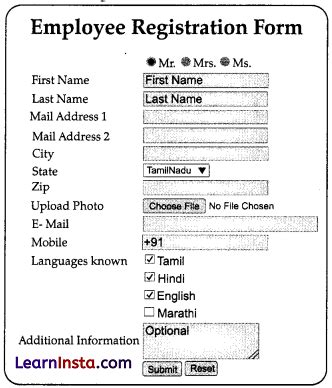 CBSE Sample Papers For Class Computer Applications Set With Solutions