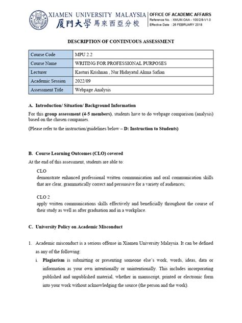 assignment 1 guideline pdf academic dishonesty plagiarism