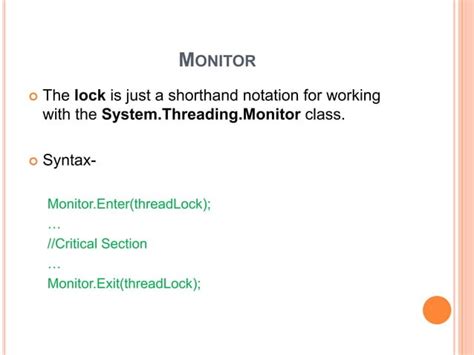 C Thread Synchronization Ppt