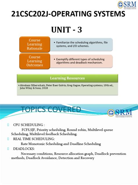 Os Unit Iii Pdf Scheduling Computing Real Time Computing