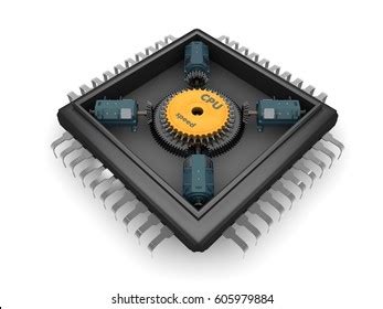 Internal Structure Cpu Mechanism Gearbox Made Stock Illustration 605979884 Shutterstock